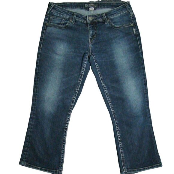Silver Jeans | Jeans | Silverjeans Aikokick Flare Denim Capris ...